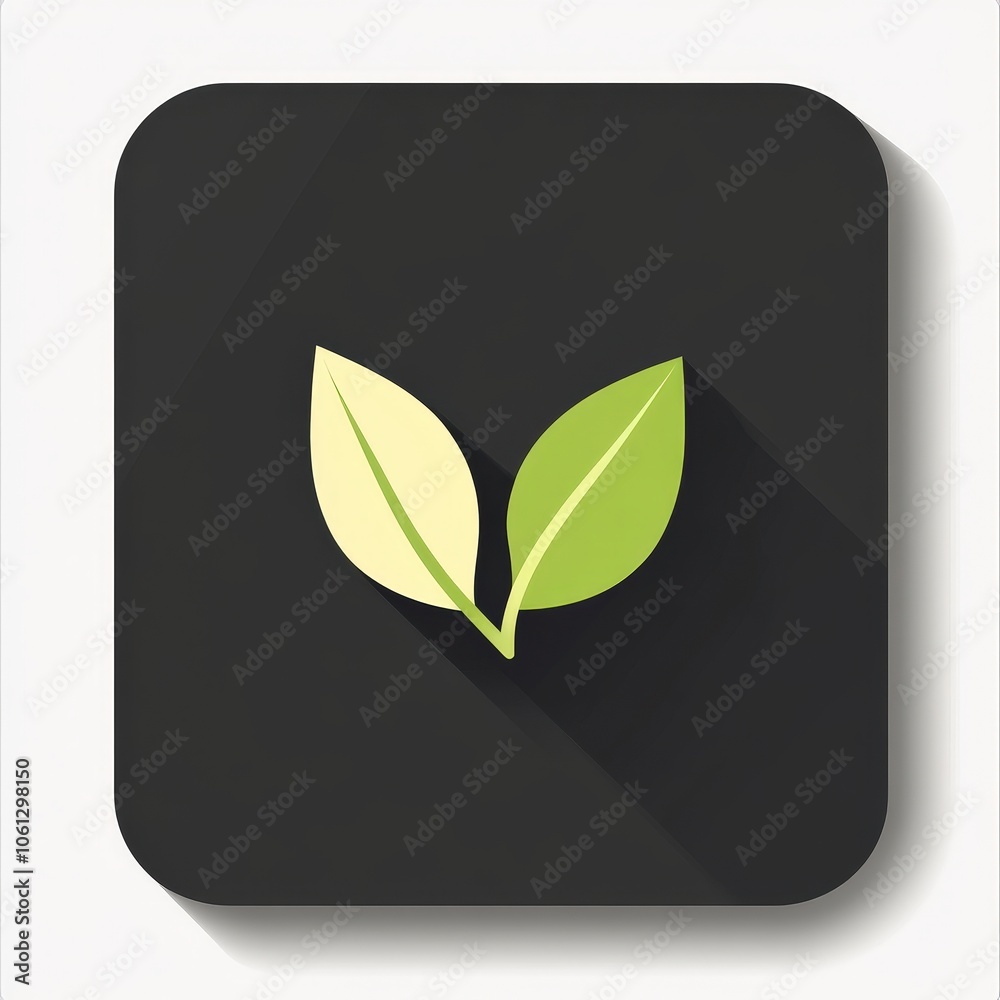 This simple eco-friendly app icon concept features a modern design with ...