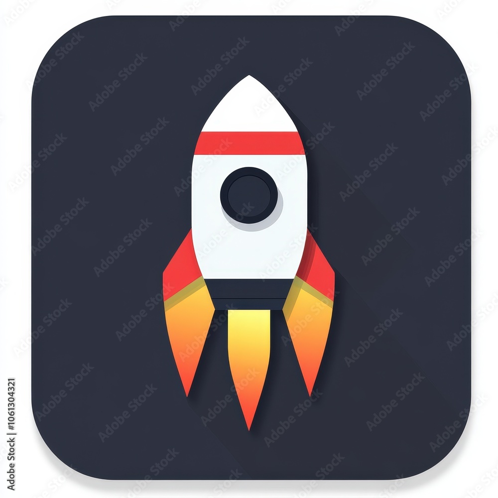 This image features a simple and modern app icon design depicting a ...