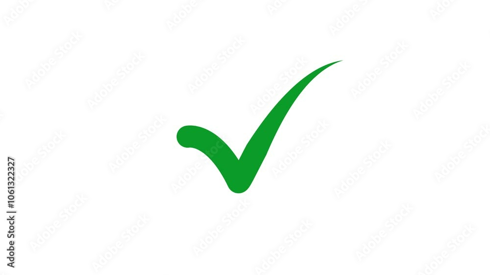 green checkmark symbol yes approve choice, Green tick doodle, hand ...