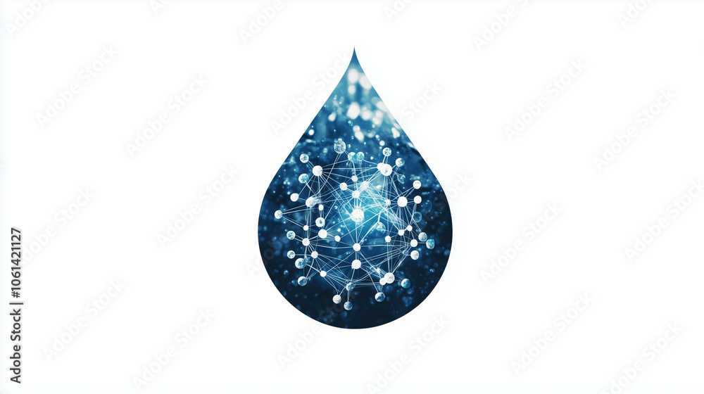 Nano Purification Water Droplet Representing Advanced Filtration ...
