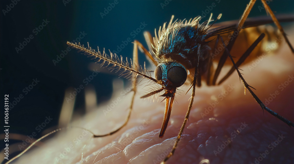 Irritated mosquito hand skin, itchy allergy bite insect scratch ...