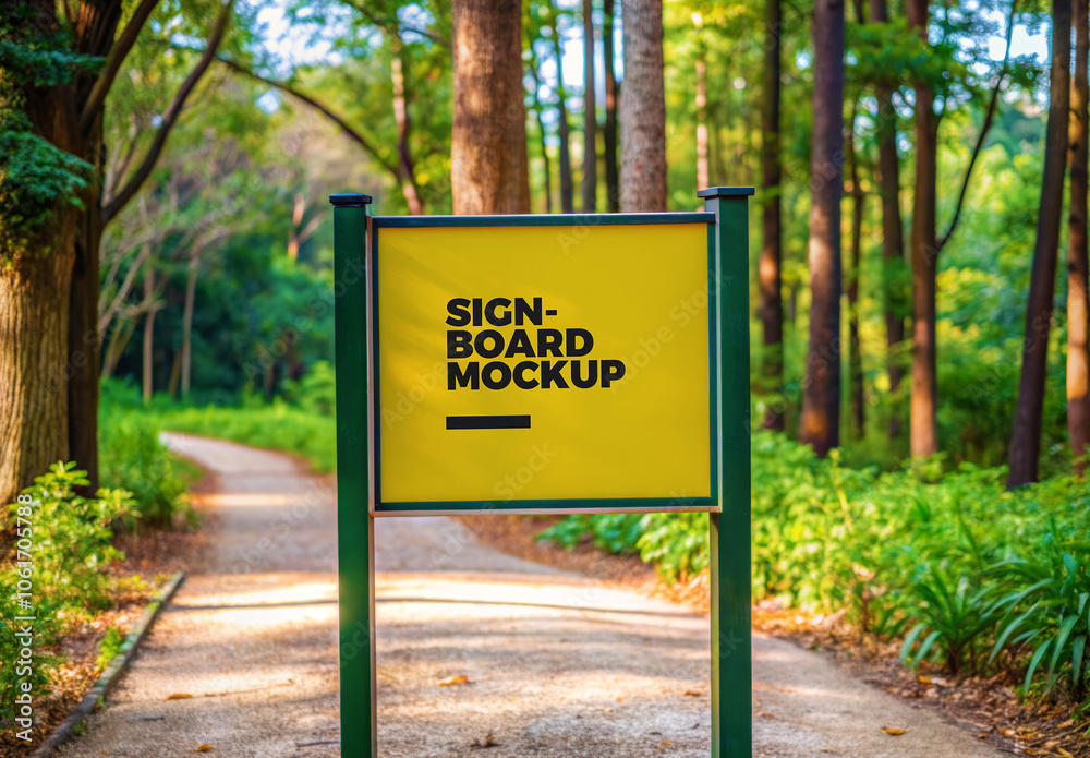 Standing Signboard Mockup Template Stock Template | Adobe Stock
