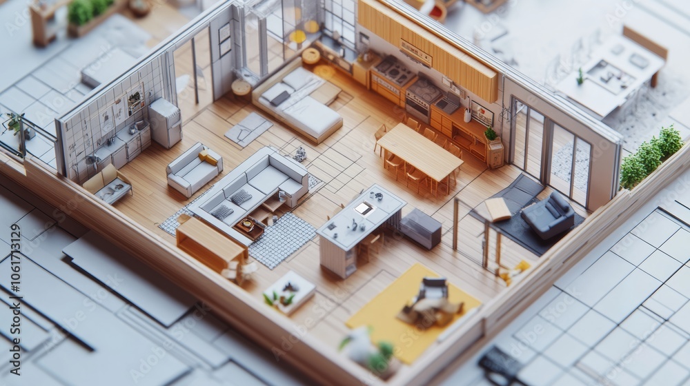 A professional home layout diagram with a focus on room design and ...