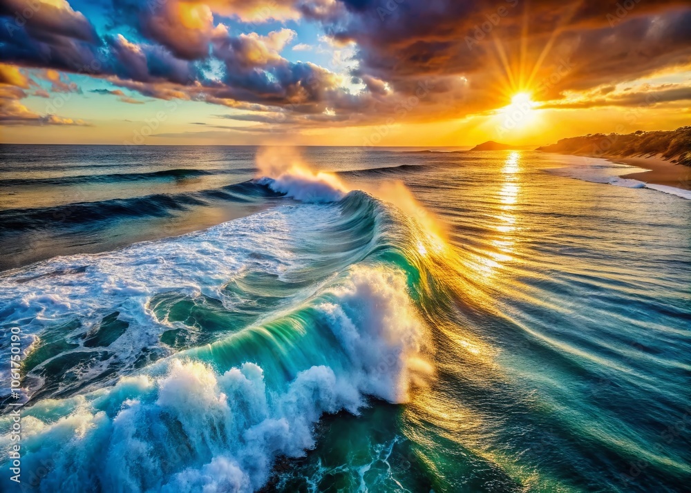 Aerial View of Ocean Waves: Captivating Portrait Photography of ...