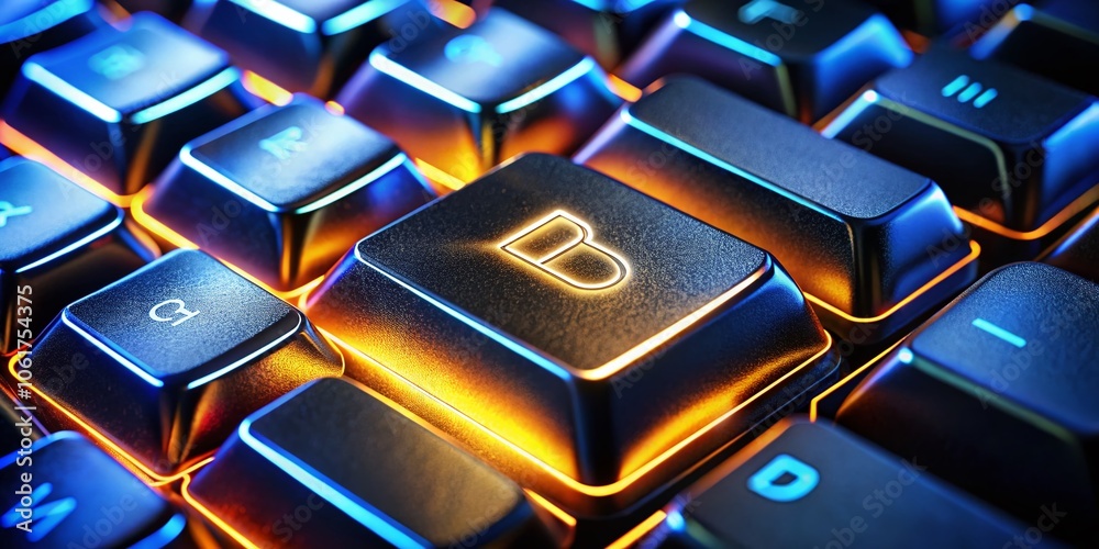 Black Computer Keyboard Key 'B' Button Icon Vector Illustration with ...