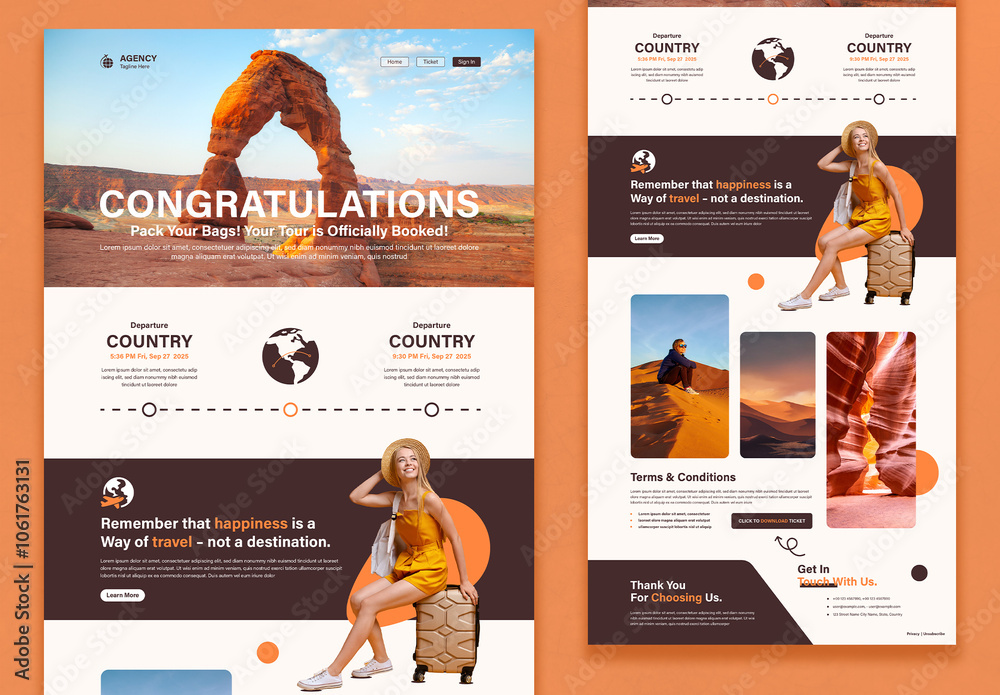 Tour Booking Confirmation Email Newsletter Template Stock Template ...
