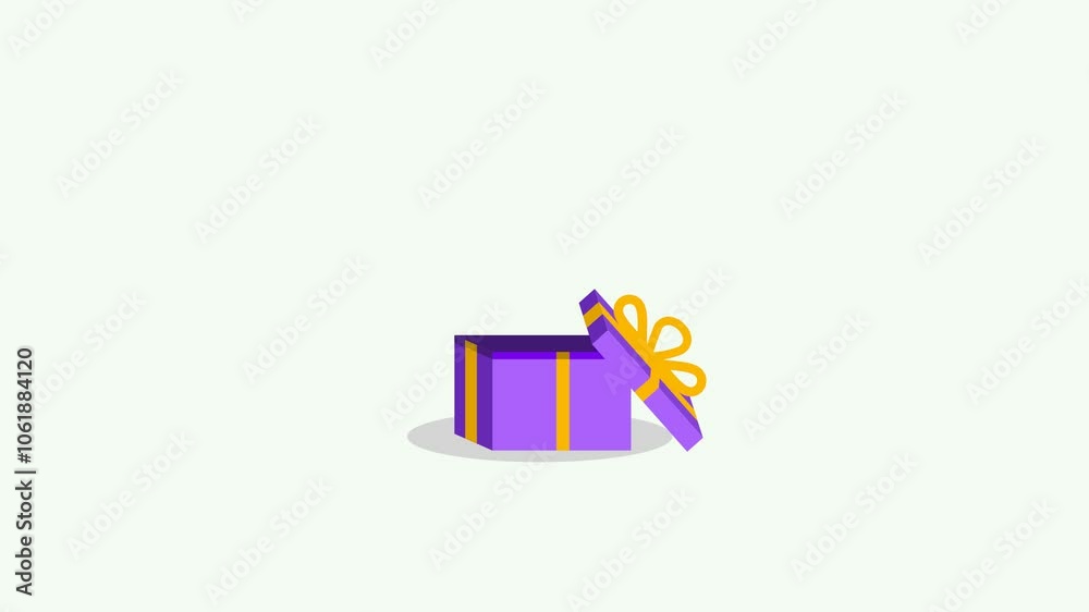 normal mode and green screen, open gift box animation Stock 비디오 | Adobe ...