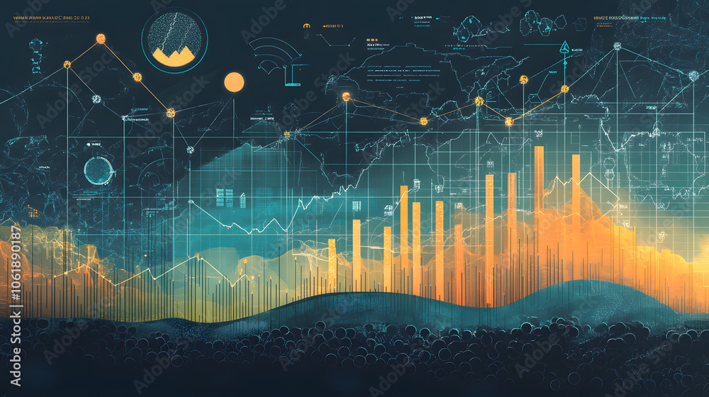 Poster, Foto An informative chart showing the rising levels of carbon ...