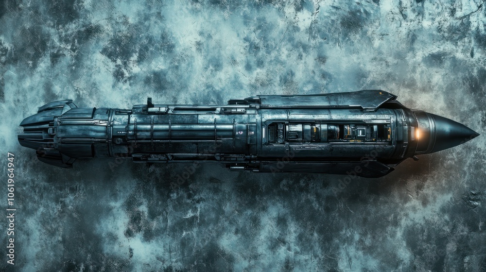 Warhead missile with detailed surface texture and modern design ...