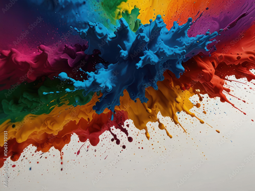Transparent PNG available explosion of pride rainbow paint isolate on ...