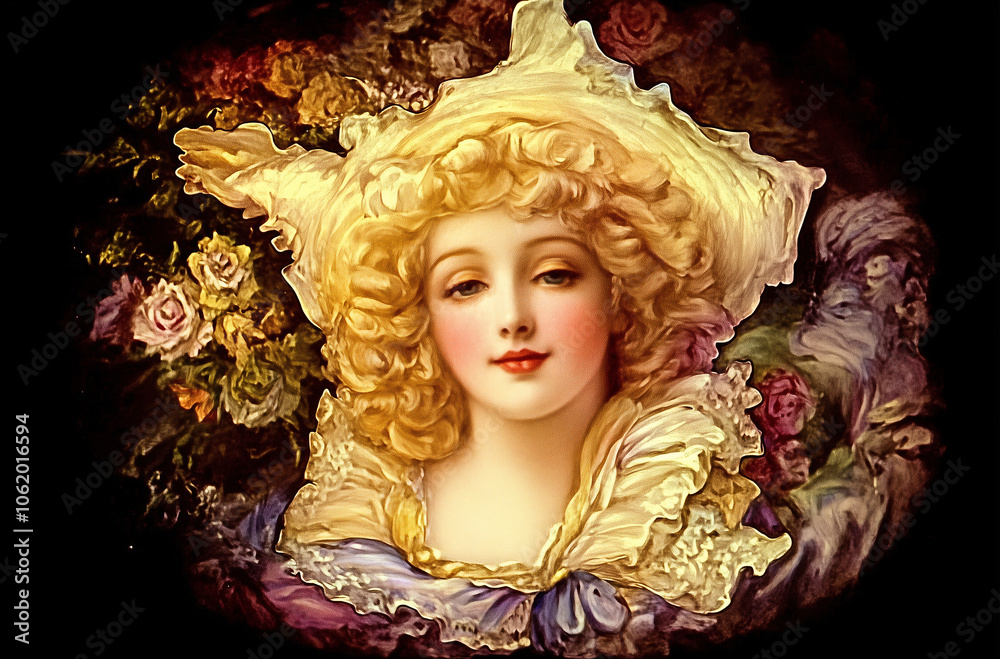 Vintage-Style French Art Depicting Parisian Architecture and Cultural ...