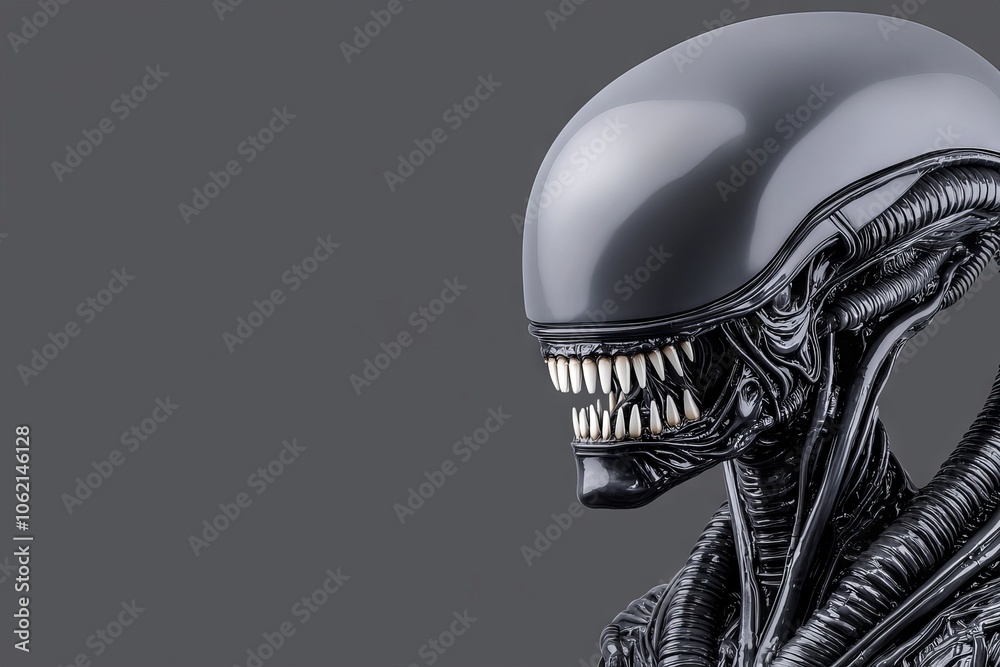 This alien humanoid portrait series depicts a grey kind humanoid from ...