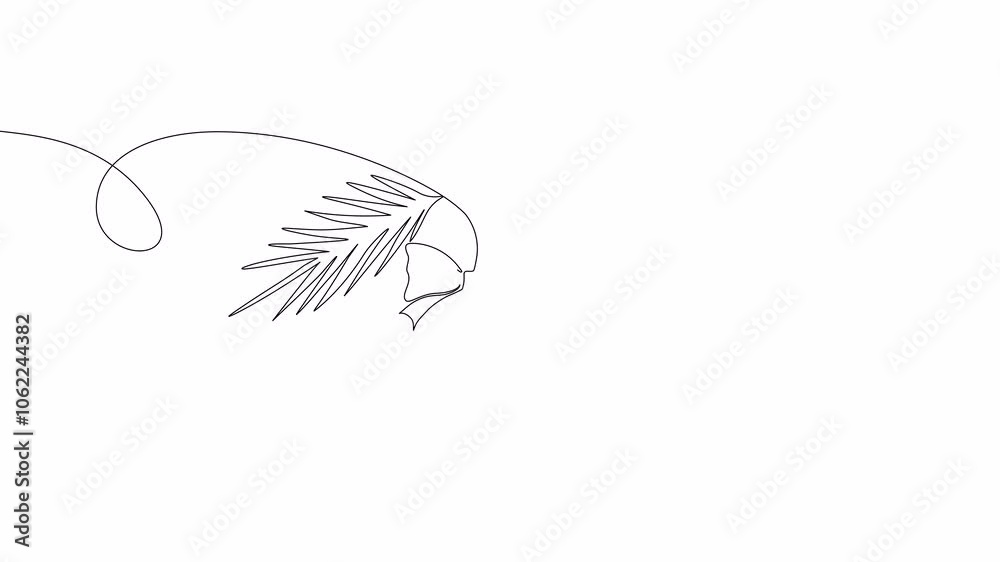 Video. Continuous single line drawing of Christmas balloon with bow and ...