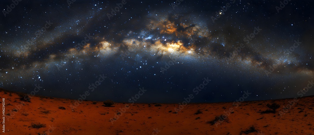 Milky Way Arcing Over the Australian Outback Night Sky (Australian ...