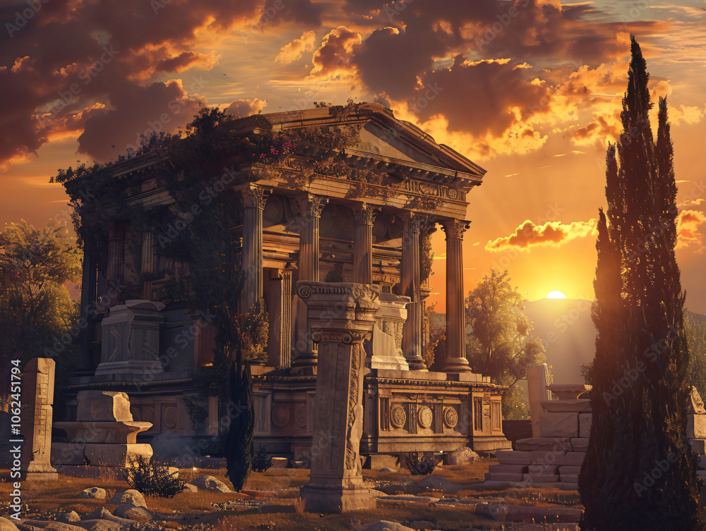 Mausoleum at Halicarnassus (Turkey) – The monumental tomb of Mausolus ...