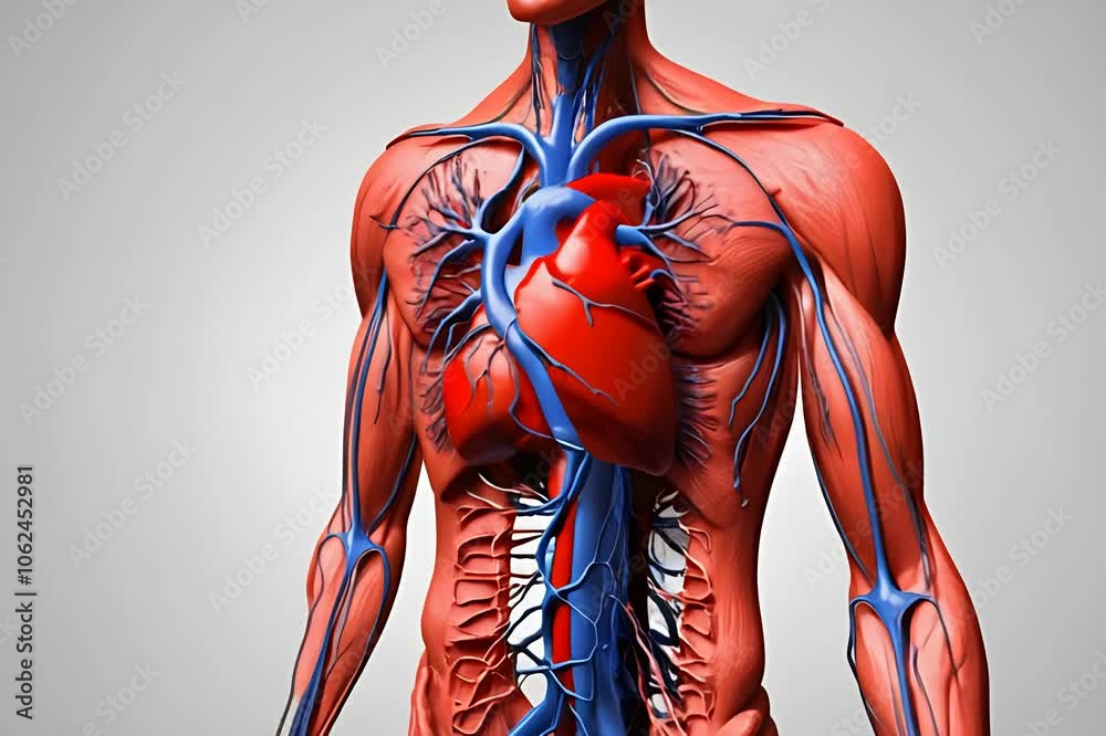 Illustration of the Human Circulatory System Demonstrating the Flow of ...