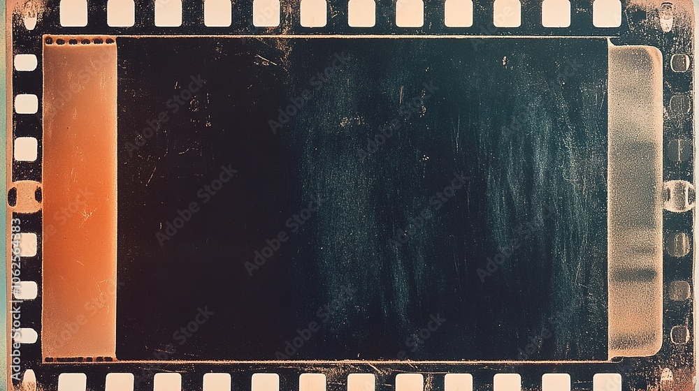 Image is a vintage-style film strip with a rectangular layout ...
