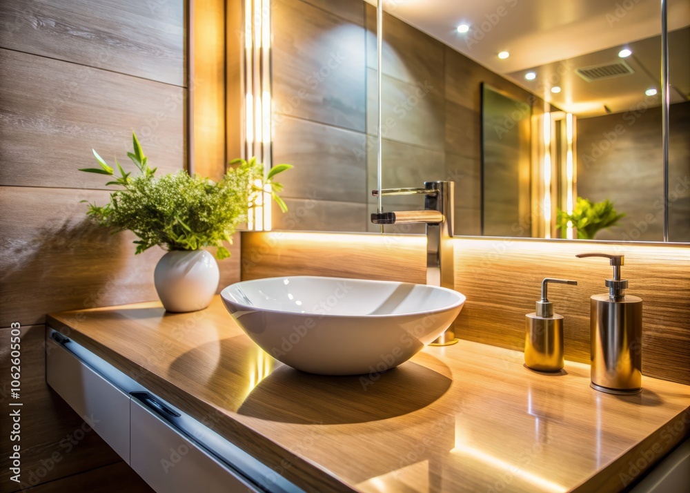 Elegant Long Exposure Photography of a Sanitary Ware Hand Wash Basin in ...