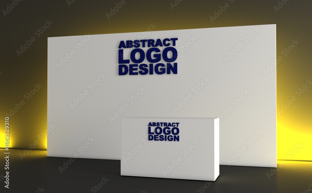 Welcome desk. Info desk, counter, event area, welcome counter mockup ...