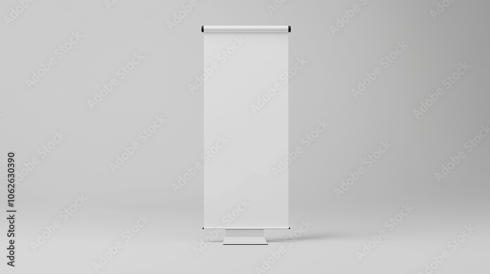 Blank Retractible Banner Mockup: A high-quality, realistic mockup of a ...