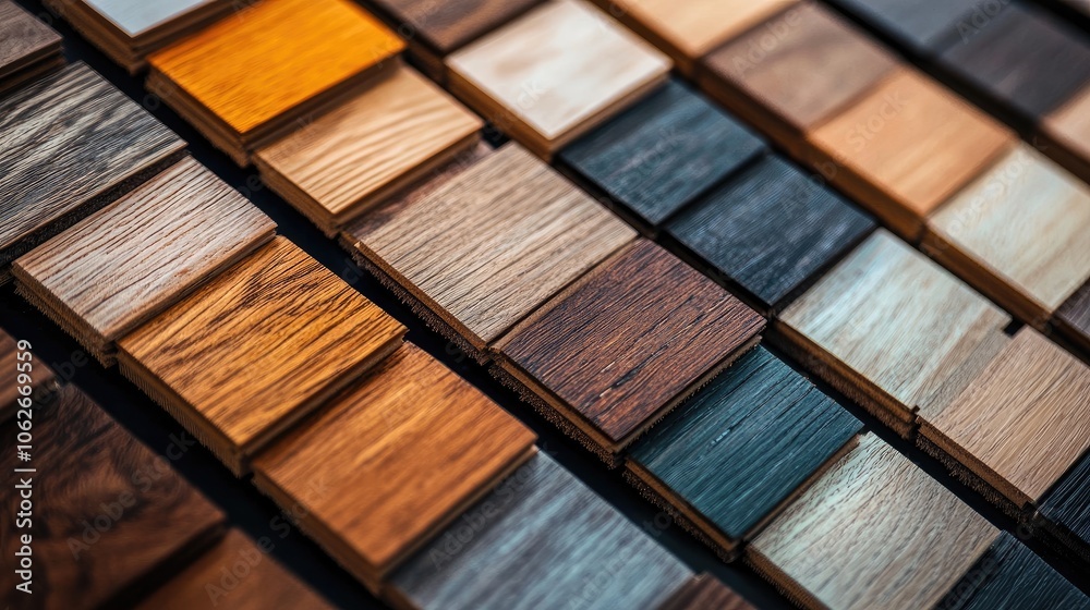 Various wood samples on display. This photo showcases different wood ...