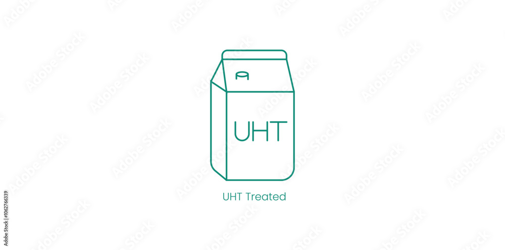 Poster UHT Treated Vector Icon for Ultra-High Temperature Processing ...