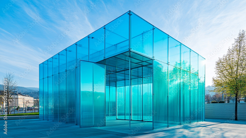 Blue Transparent and Translucent Polycarbonate sheet Glass Panels for ...