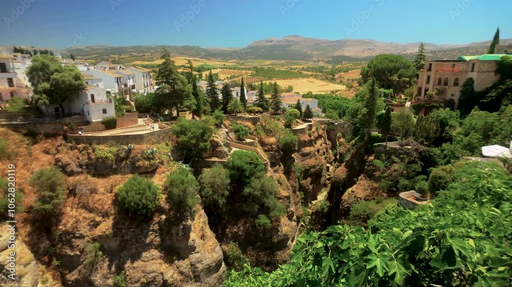 Stunning view of Ronda’s natural landscape with rugged cliffs ...