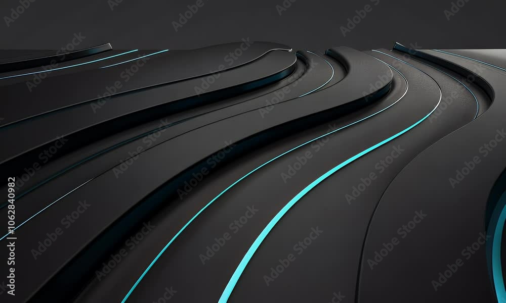 Minimalist black background with subtle neon blue accents, perfect for ...