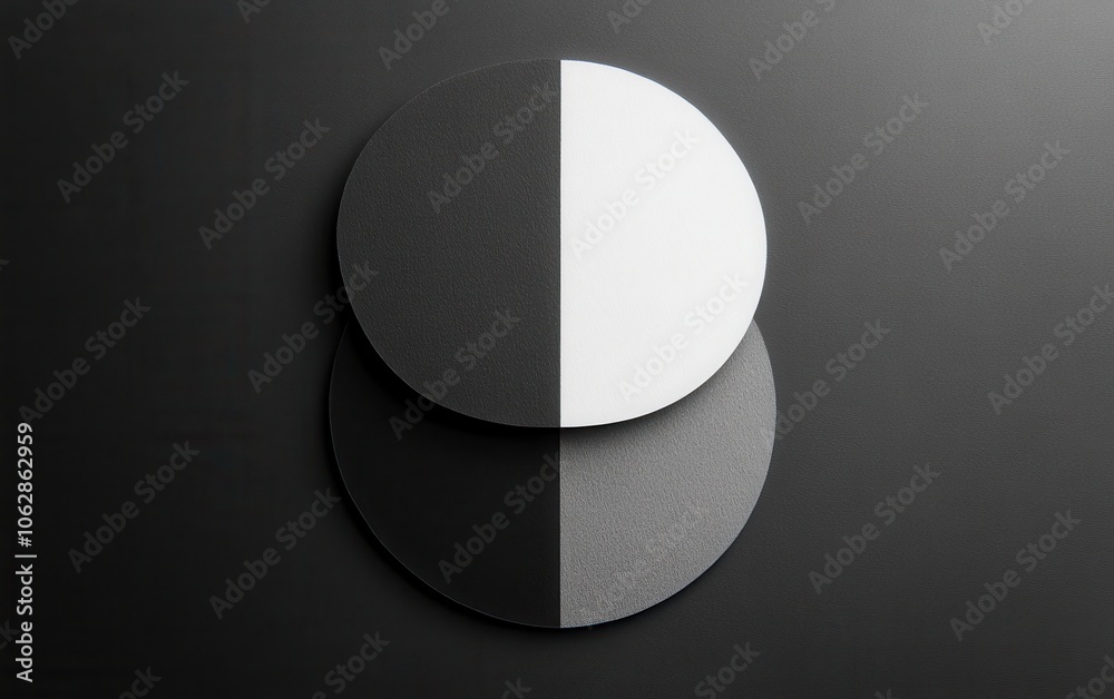 Four overlapping circles in a Venn diagram layout on a monochrome ...