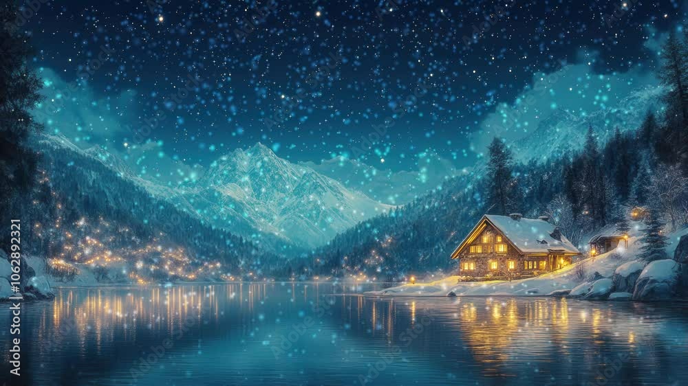 Experience the magic of a winter wonderland as a charming cabin ...