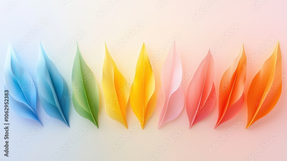 Softly transitioning rainbow colors in a gradient background, adding a ...