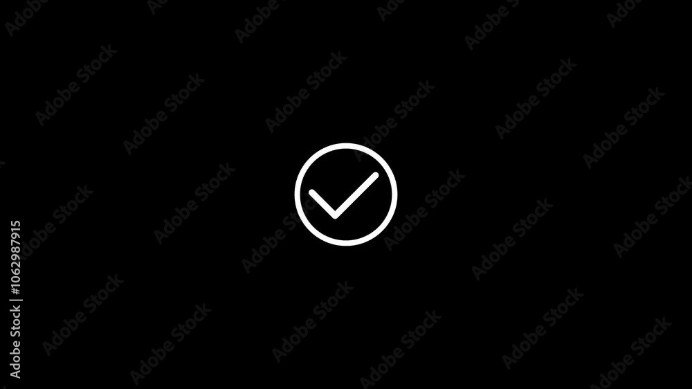 circle loading check mark complete icon animation ,simple loading สต็อก ...