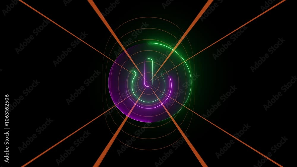 power button icon animated ,The appearance of neon symbol power off ...