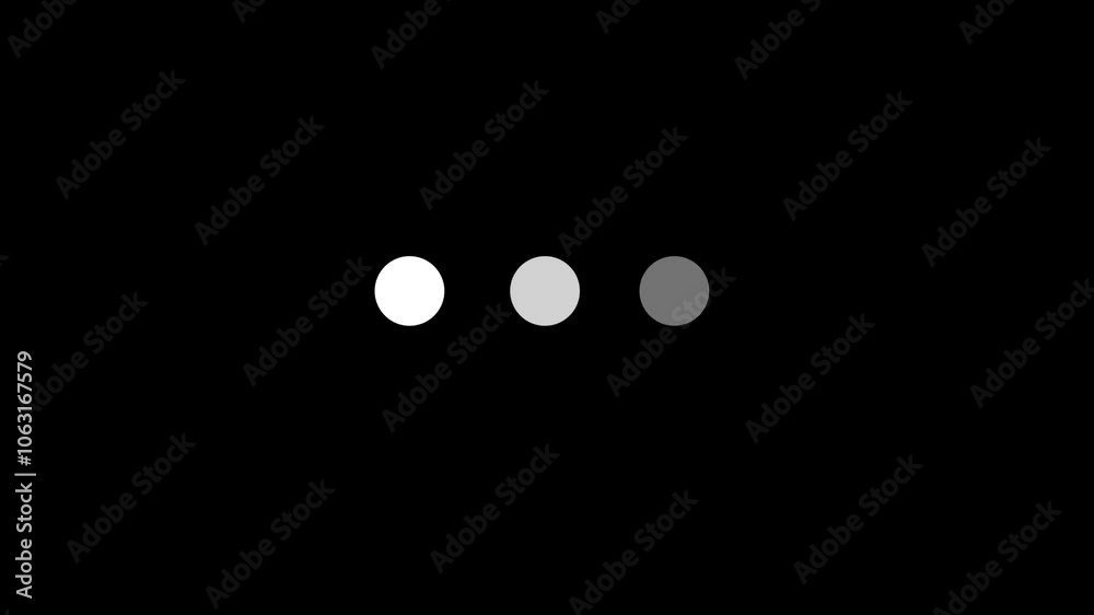 Typing loading dots on transparent background with alpha channel ...