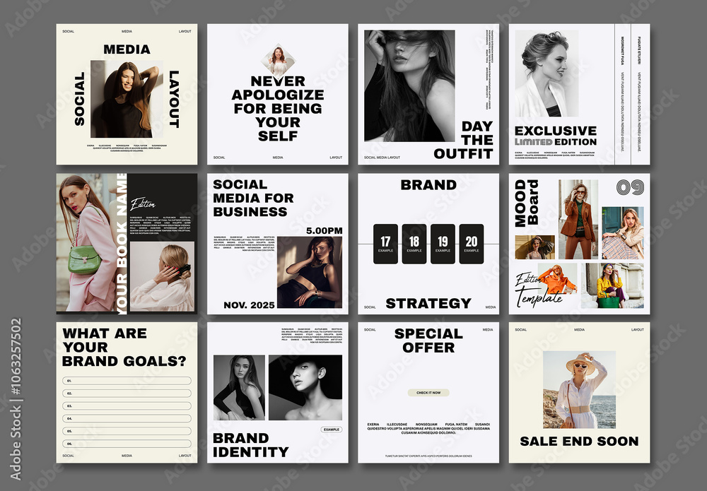 Social Media Layout Stock Template | Adobe Stock
