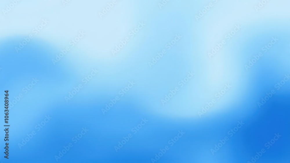 Abstract light blue gradient banner background with soft, smooth ...