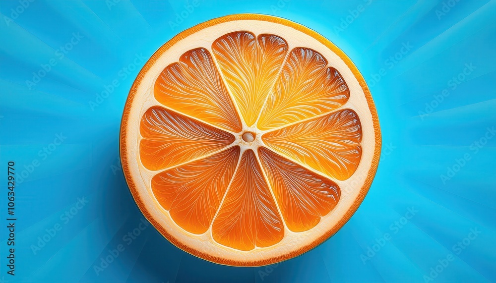 High-Resolution Macro of a Fresh Orange Slice with Intricate Pulp ...