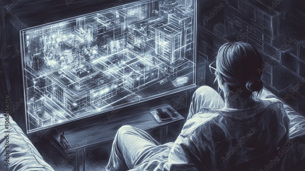 Immerse Yourself in Action: Stunning Poster of a Gamer on a Couch ...