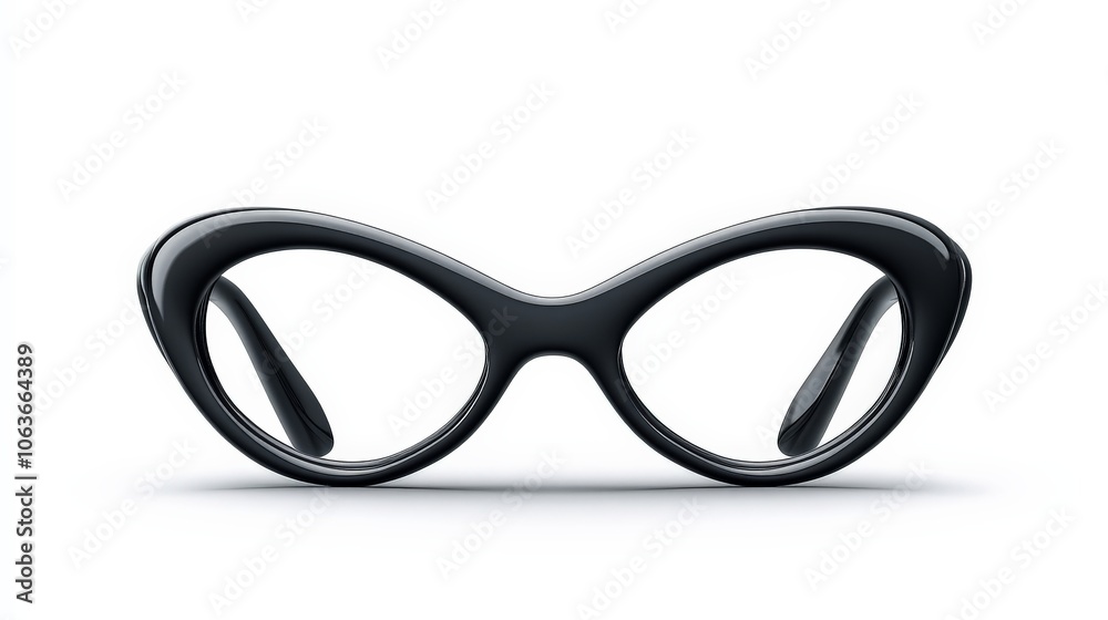 Cat-Eye Sunglasses: A close-up of stylish black cat-eye sunglasses ...
