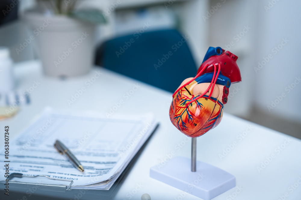 Heart donation concept or background of professional cardiologist uses ...