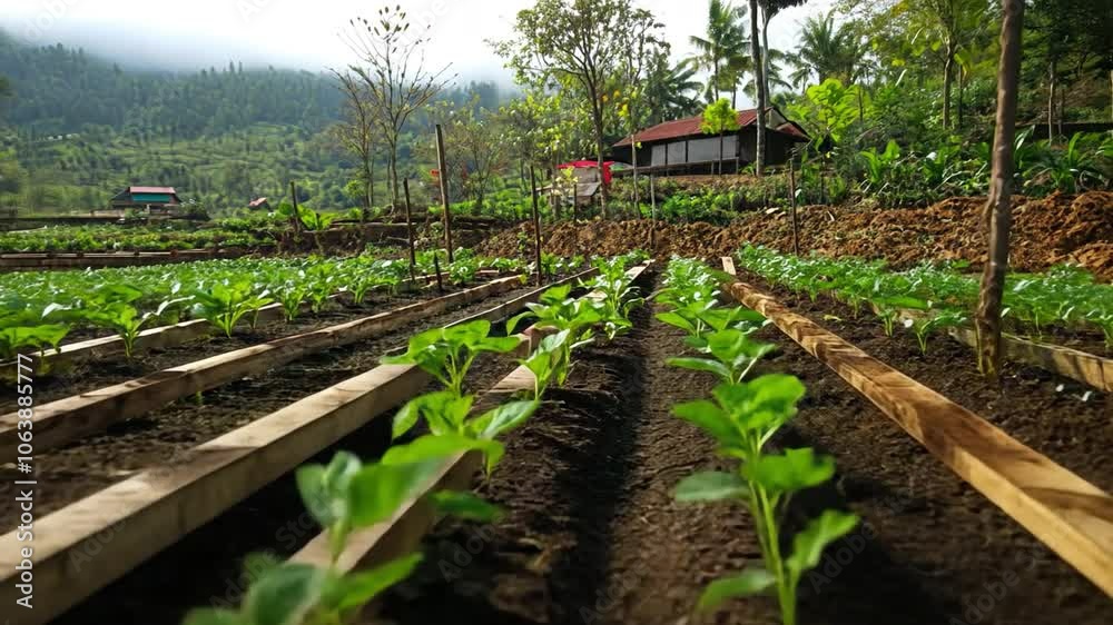 Sustainable coffee plantation with water conservation,innovative water ...