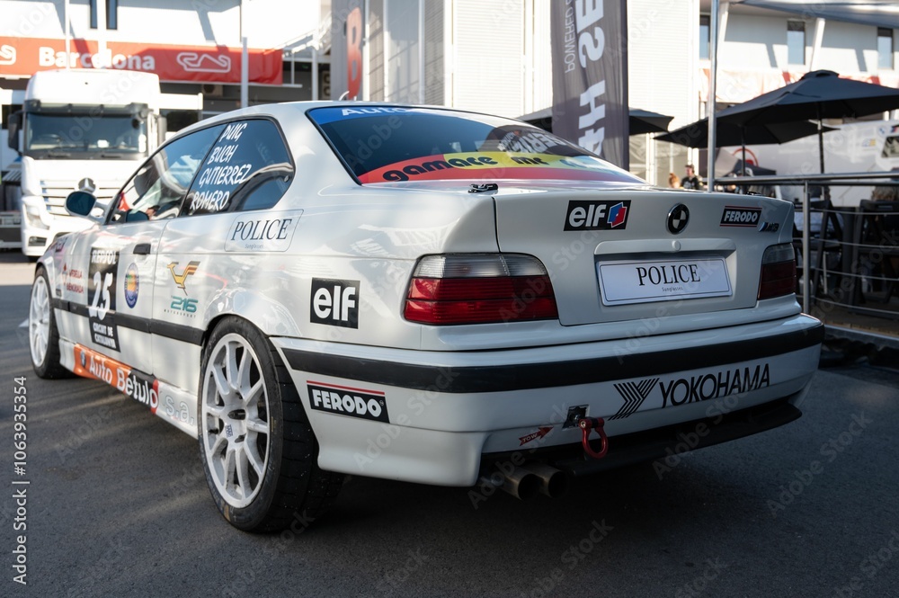 spectacular racing BMW E36 M3 on the circuit Stock Photo | Adobe Stock