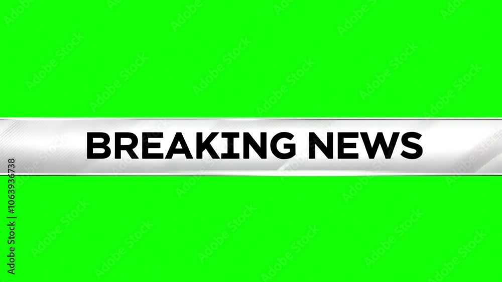 Breaking news bar on green screen. 4K animated Broadcast News Banners ...