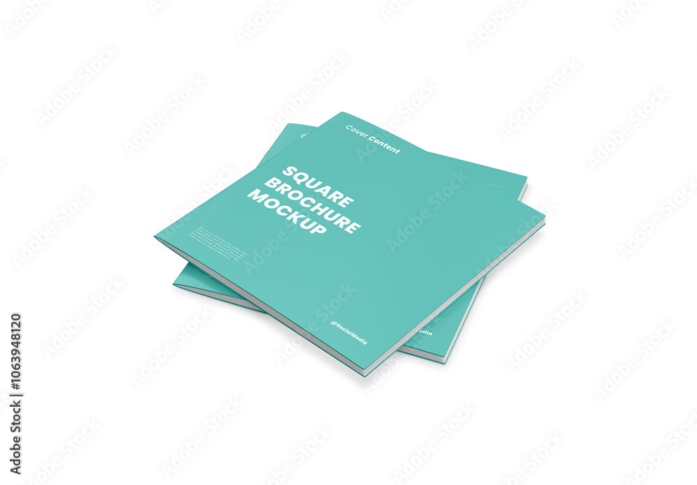 Square Brochure Cover Mockup 02 Stock Template | Adobe Stock