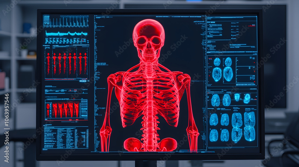 Diagnostic imaging screen Stock Illustration | Adobe Stock