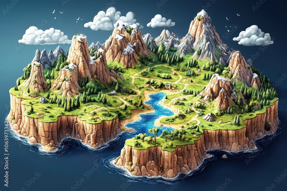 Explore a vibrant and immersive fantasy world through a detailed game ...