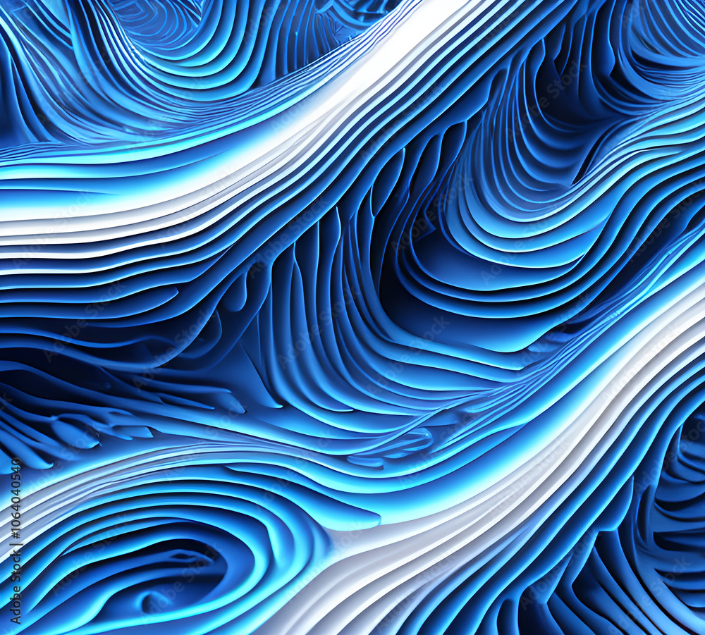 Blue and colorful wavy dynamic motion graphics. light motion shape ...