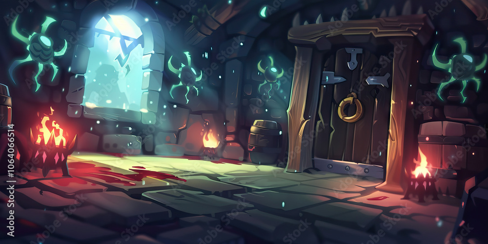 Eldritch Sanctum of Cosmic Horrors: An arcane chamber, adorned with ...