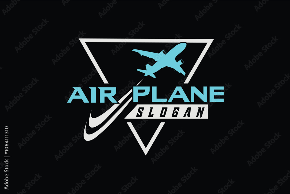 Airplane aviation flat icon for apps, logo and website. Airplane logo ...